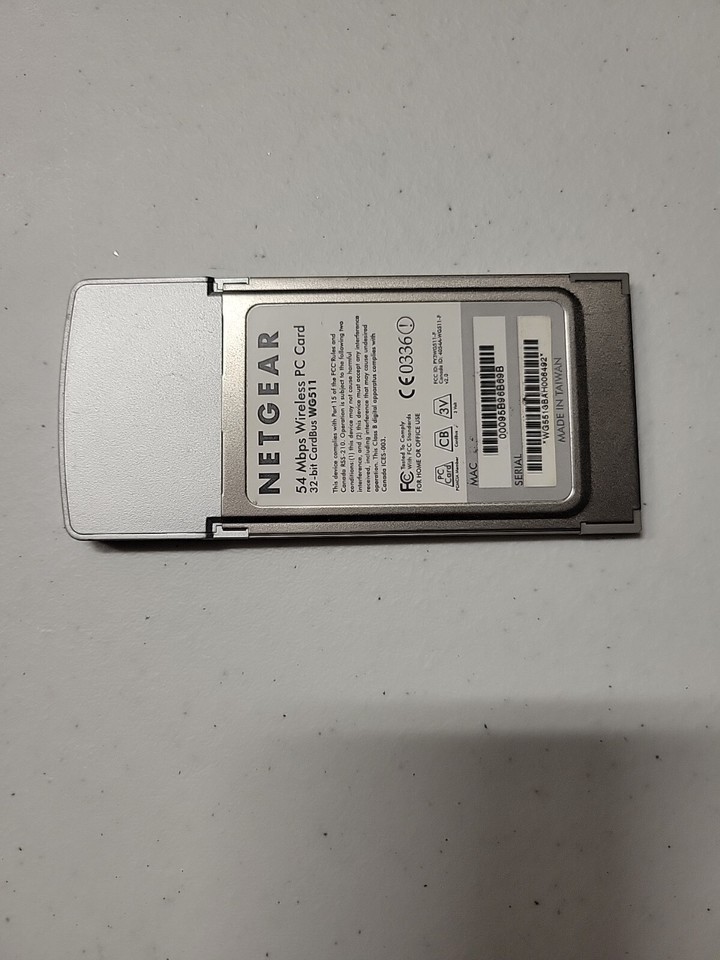 Netgear 54 Mbps Wireless PC WiFi Card WG511 PCMCIA | eBay