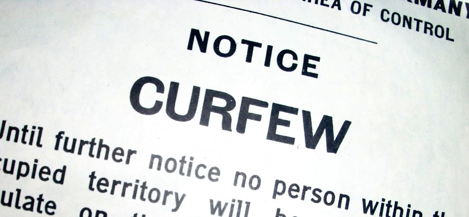 Authentic WWII Nazi Germany Broadside Poster Curfew Notice Exclusion ...