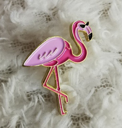Flamingo Pin Badge Brooch Bag Pink Bird Tropical New small Lapel Bag ...