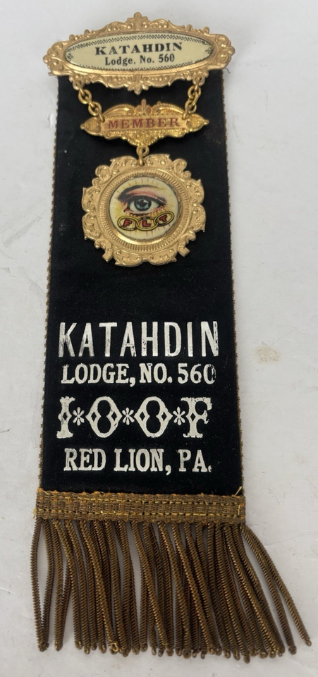 Independent Order of Odd Fellows IOOF Ribbon Red Lion Lodge No 560 Rare ...