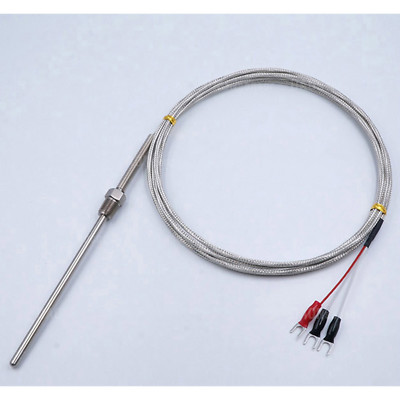 RTD PT100 ohm Probe Sensor L 50mm PT 1/8" Thread D 6.4Ø 2M(6.56ft) 3P ...