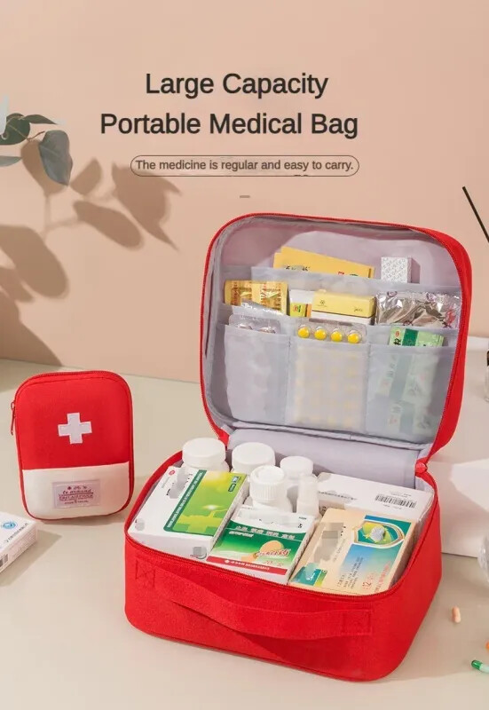 First Aid Carry Kit Bag Case Box Pouch Medical Emergency Survival Empty ...