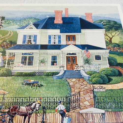Hallmark Blank Greeting Card Lot 2 Colonial House Scenic Landscape View ...