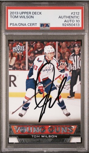 Tom Wilson Signed Young Guns Psa/Dna Auto Grade 10 #212 13/14 Series 1 ...