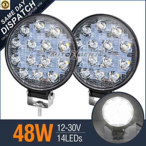 LED Work Light Spot Lights Truck Off-Road Tractor Camper Van SUV 12V ...