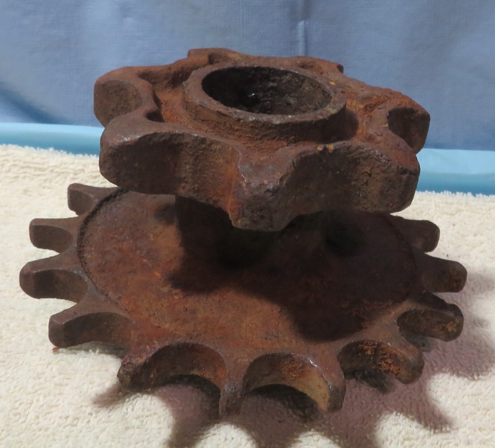 Vintage Industrial Machine Age Steel/Cast Iron Gear Steampunk Robot ...