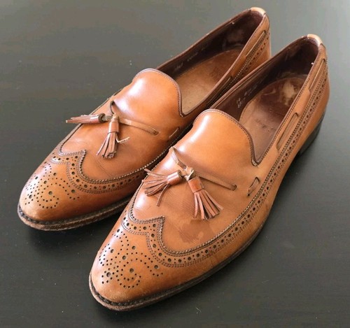 Allen Edmonds Manchester Chestnut Tan Tassel Wingtip Leather Loafers ...