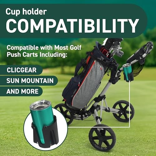 Golf Push Cart Cup Holder- Regular Size- Golf Push Cart Accessories | eBay