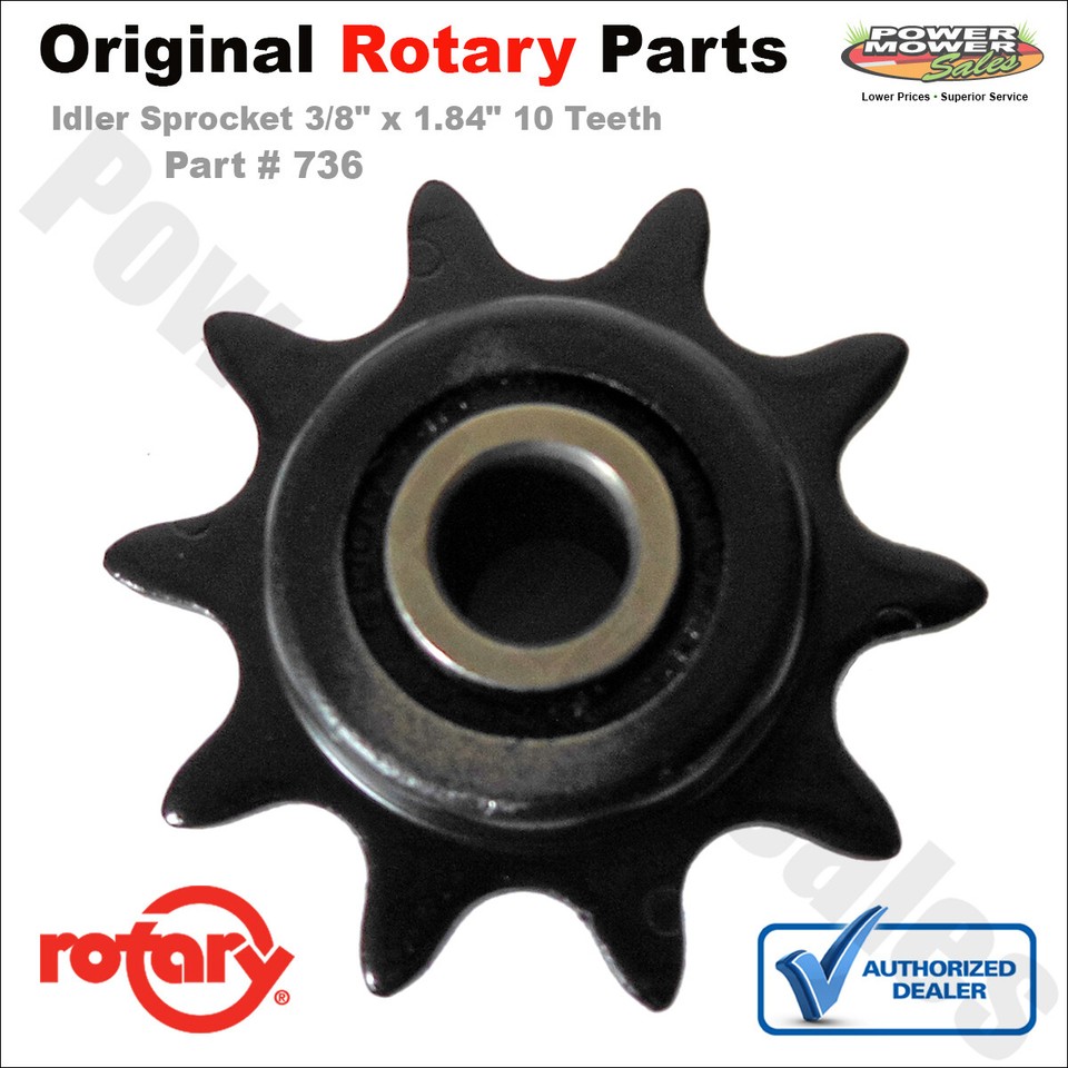 IS-810 Sprocket Idler - 10 tooth 3/8" x 1.84" thick 40, 41 chain / 736 ...
