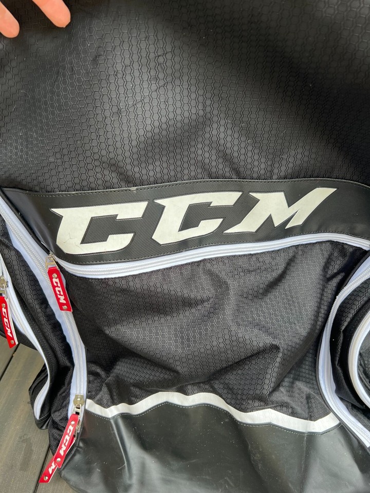 Large CCM 390 Rolling Backpack Hockey Bag Black Wheels/Handles/Pockets ...