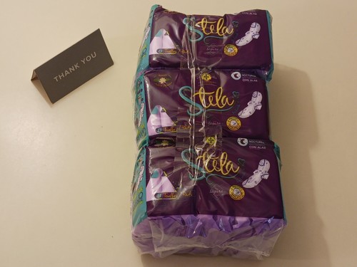 Night Sanitary Pads Towel with wings 24 pack Stela Always Kotex Tampax ...