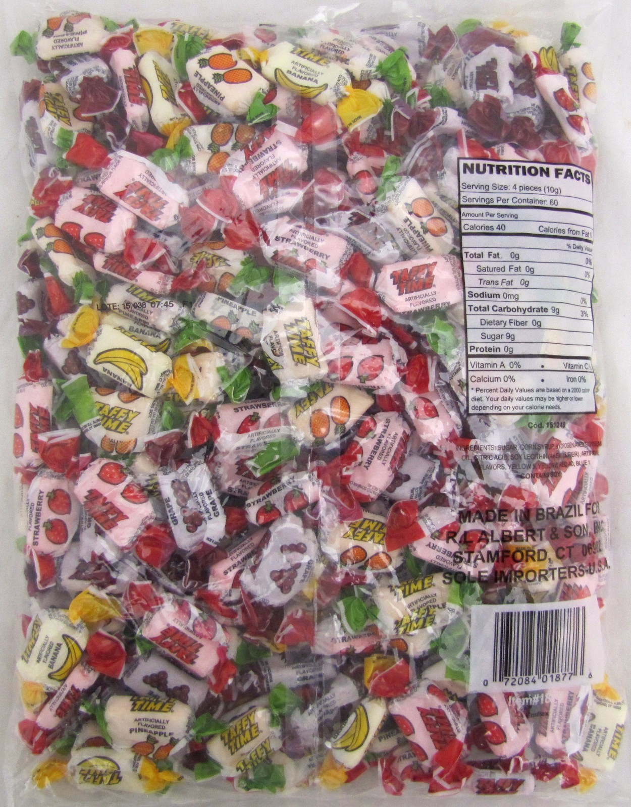 Albert's Taffy Time Chews 240 Count Classic Candy Chew Bulk Chewy ...