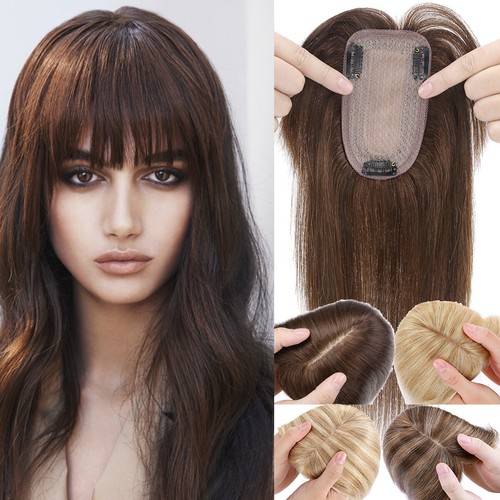 Clip in Echthaar Franse Toupet Toupee Remy Human Hair Haarteile Topper ...