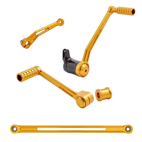 Arlen Ness 420-104 Gold Speedliner Foot Controls Solo Toe Shifter ...