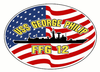 USS GEORGE PHILIP FFG 12 Oval Decal / Sticker Military USN U S Navy S07 ...