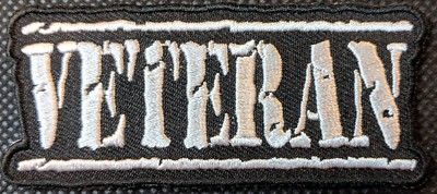 Veteran Stencil Embroidered Biker Patch | eBay