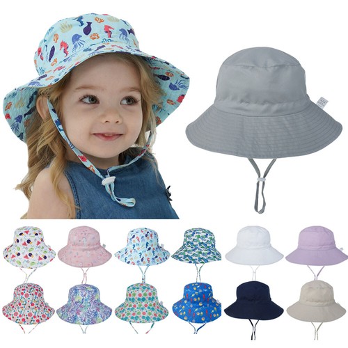 UPF50+ Unisex Kids Bucket Hat Sun Summer Toddler Boys Girls Summer ...