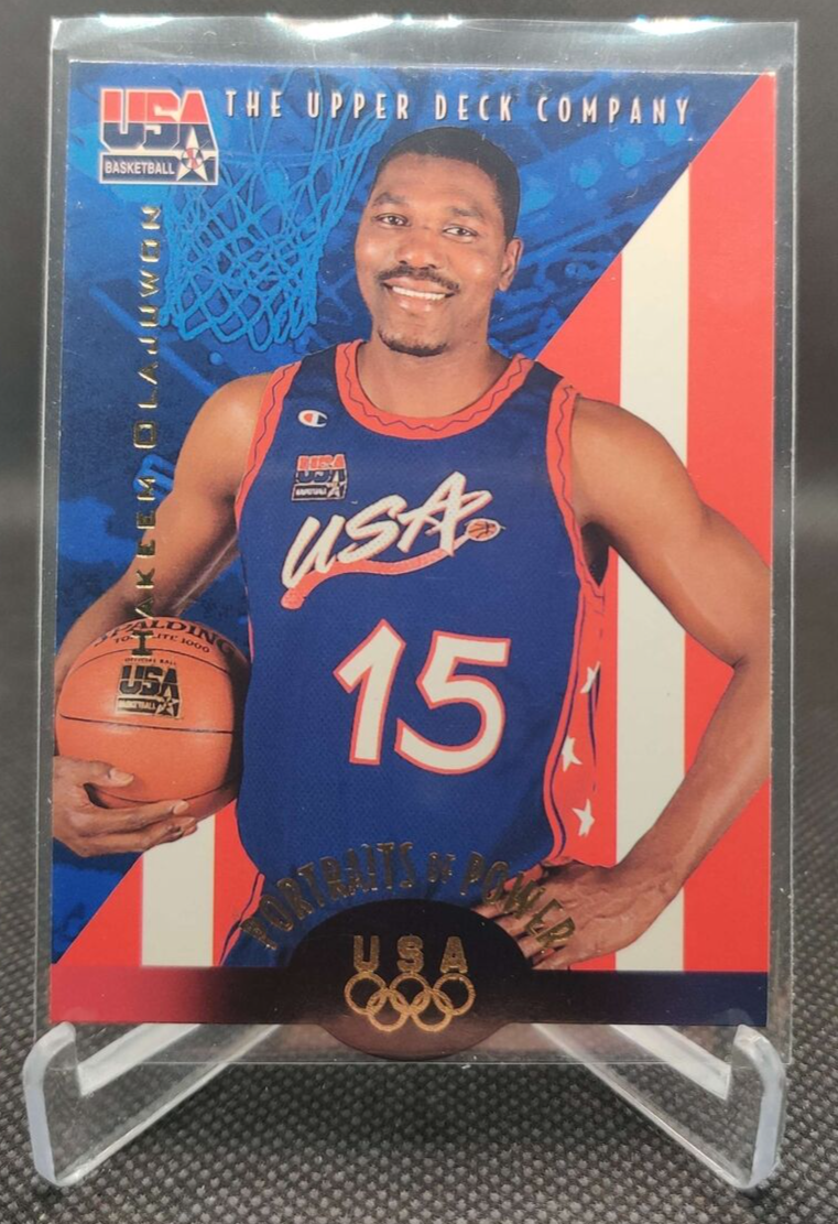 1996 Upper Deck #54 HAKEEM OLAJUWON Portraits of Power Team USA ...