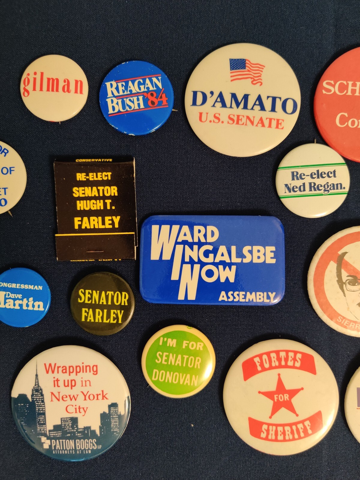 Political Buttons-Vintage-NY/National Vintage Repulican Reagan/Bush era ...