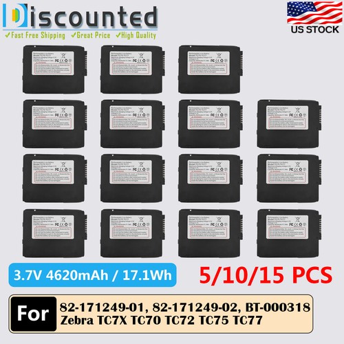 5/10/15 Pk BT-000318-01 Replacement Battery for Zebra TC77 TC55 TC70 ...