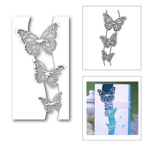 Butterfly Border Metal Cutting Dies Scrapbooking Decorative Card ...