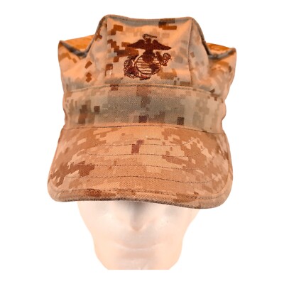 Genuine U.S. Marines Corps Cap Garrison Hat MARPAT MC DESERT Military ...