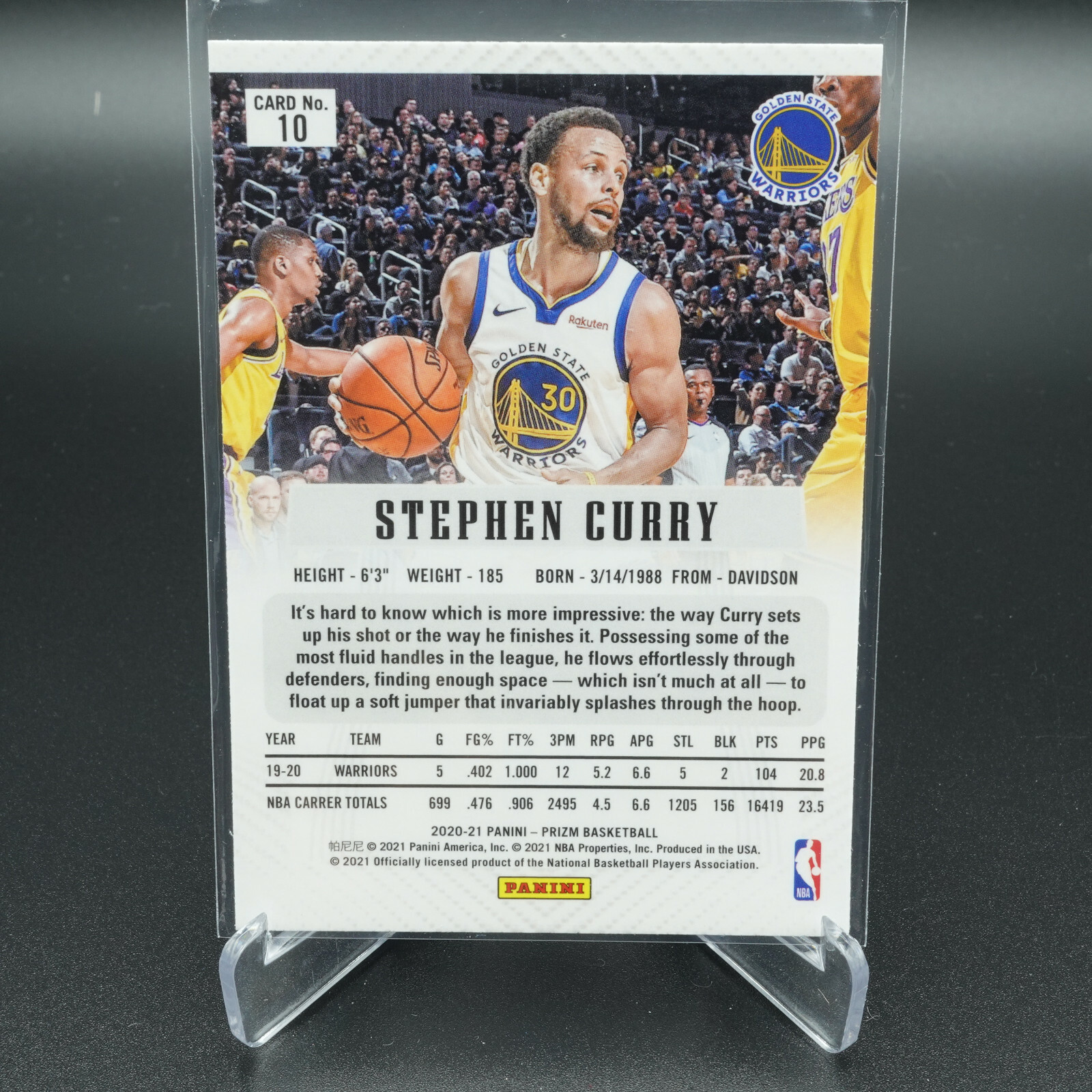 2020-21 PANINI NBA PRIZM BASKETBALL STEPHEN CURRY FLASHBACK PRIZM CARD ...