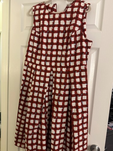Michelle Obama iconic windowpane red dress! Size 14 ASOS Great ...
