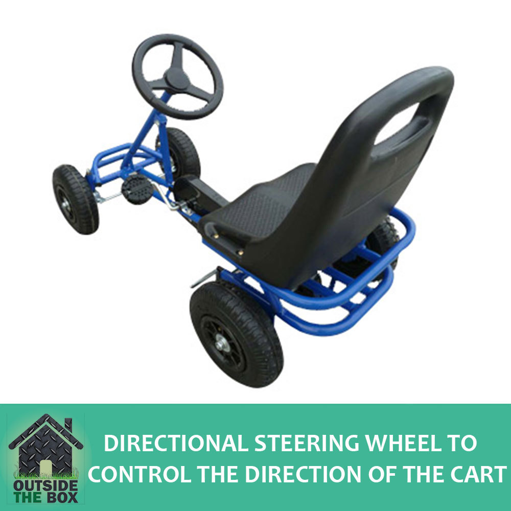 Billy Cart Fantastic Kids Pedal Go Kart Solid Frame Black Blue 2 YEARS ...