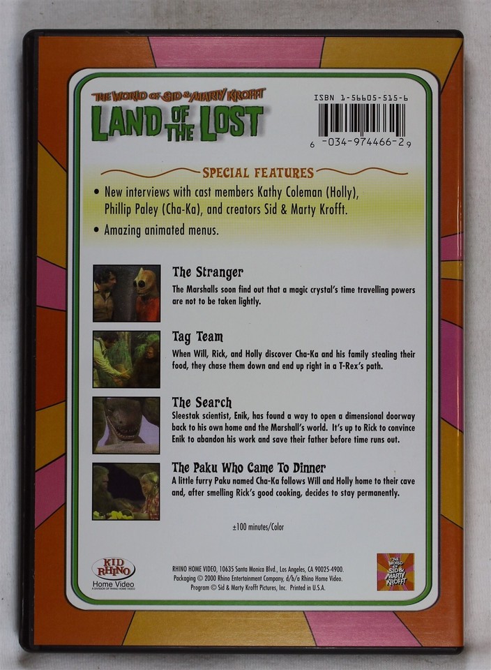 Land Of The Lost Sid & Marty Kroft Rhino (DVD, 1974) TV Series Region 1 ...