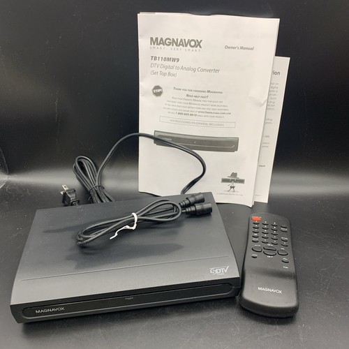 MAGNAVOX SDTV DTV Digital To Analog Converter Box TV Tuner TB110MW9, W ...