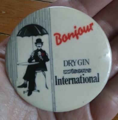 Extremely RARE Wiser's International DRY GIN Pin Pinback Button Badge ...