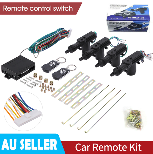 Central Locking kit 4 Door Auto Car Remote Keyless Security System Key ...