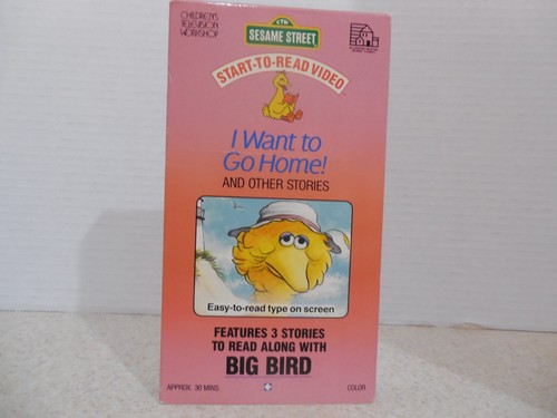 Sesame Street VHS Start-To-Read: I Want to Go Home! TESTED AND WORKS ...