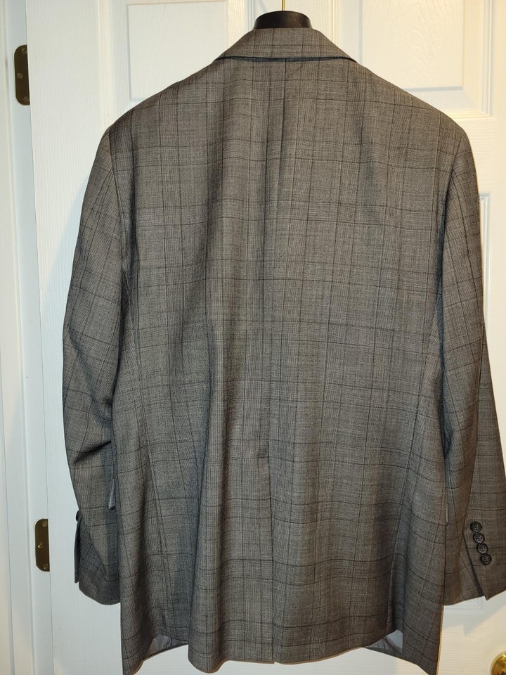 Brooks Brothers Dark Gray windowpane suit, Regent fit 42R | eBay