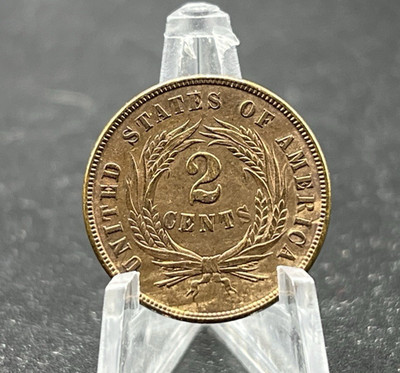 1864 Philadelphia Mint Shield Two Cent Copper Coin VERY NICE DETAILS | eBay