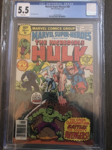 Marvel Super-Heroes featuring The Incredible Hulk #80 CGC 6.5 (5/79 ...