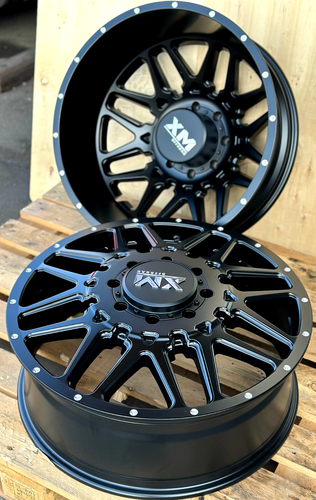 20'' Xtreme Mudder XM 900 Black Dually Wheels 35'' Tires 10X225 Ford ...