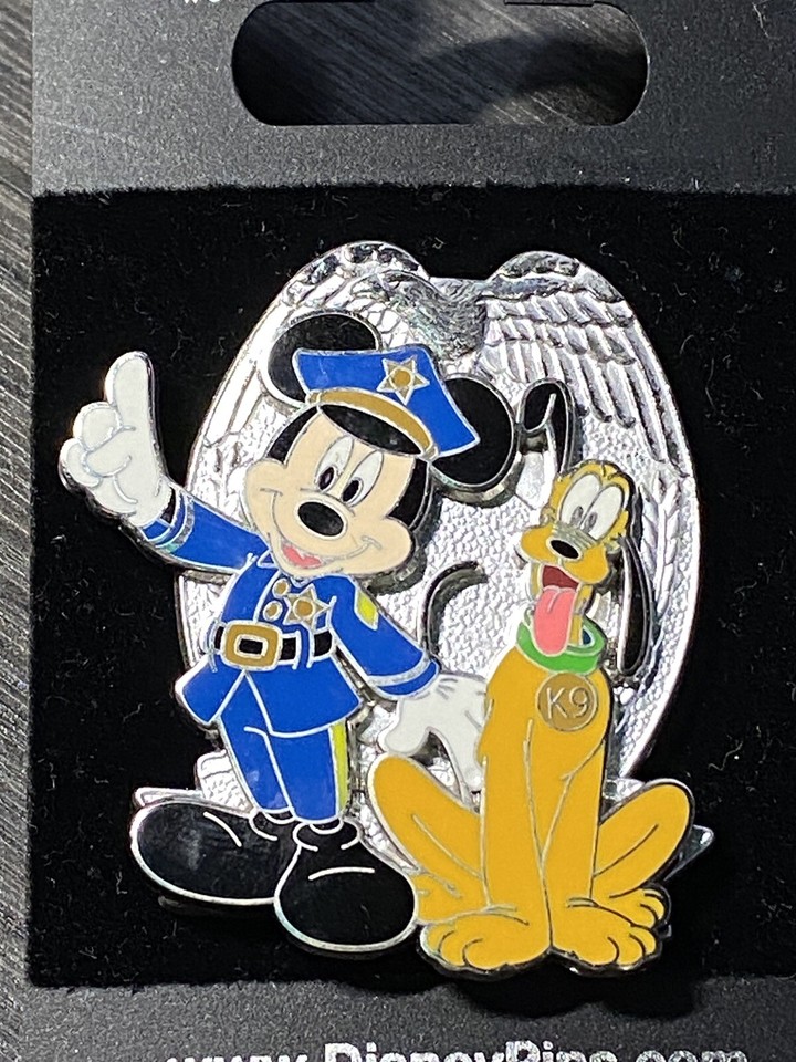 Disney Police Man Dog 2008 Trading Pin Mickey Mouse Pluto K9 Shield Cop ...