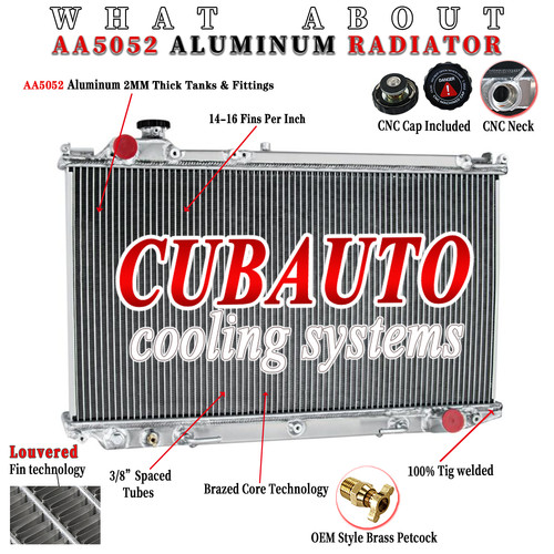 3-Row Core Radiator For 1991-1997 Lexus GS300/Toyota Aristo JZS147 2JZ ...