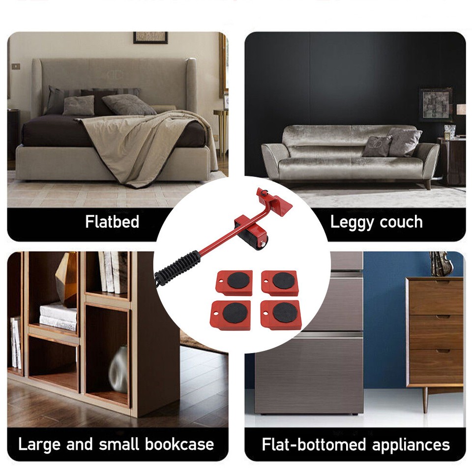 Moving Heavy Objects Lifting Pulley Furniture Mover Transporter Jack ...