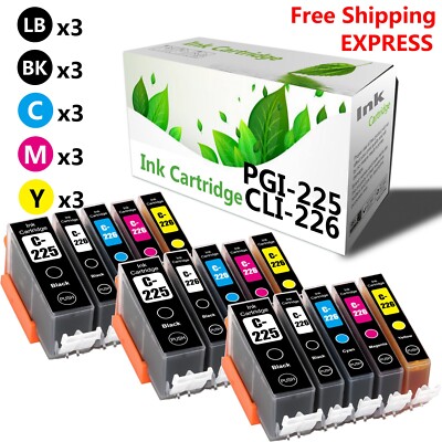 15PK PGI225 CLI226 Ink Cartridge PGI 225 CLI 226 for PIXMA MG8100 ...