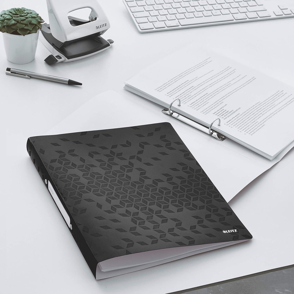 Leitz 2 Ring Binder, Holds up to 190 Sheets, Wow Range, 25 mm Spine ...