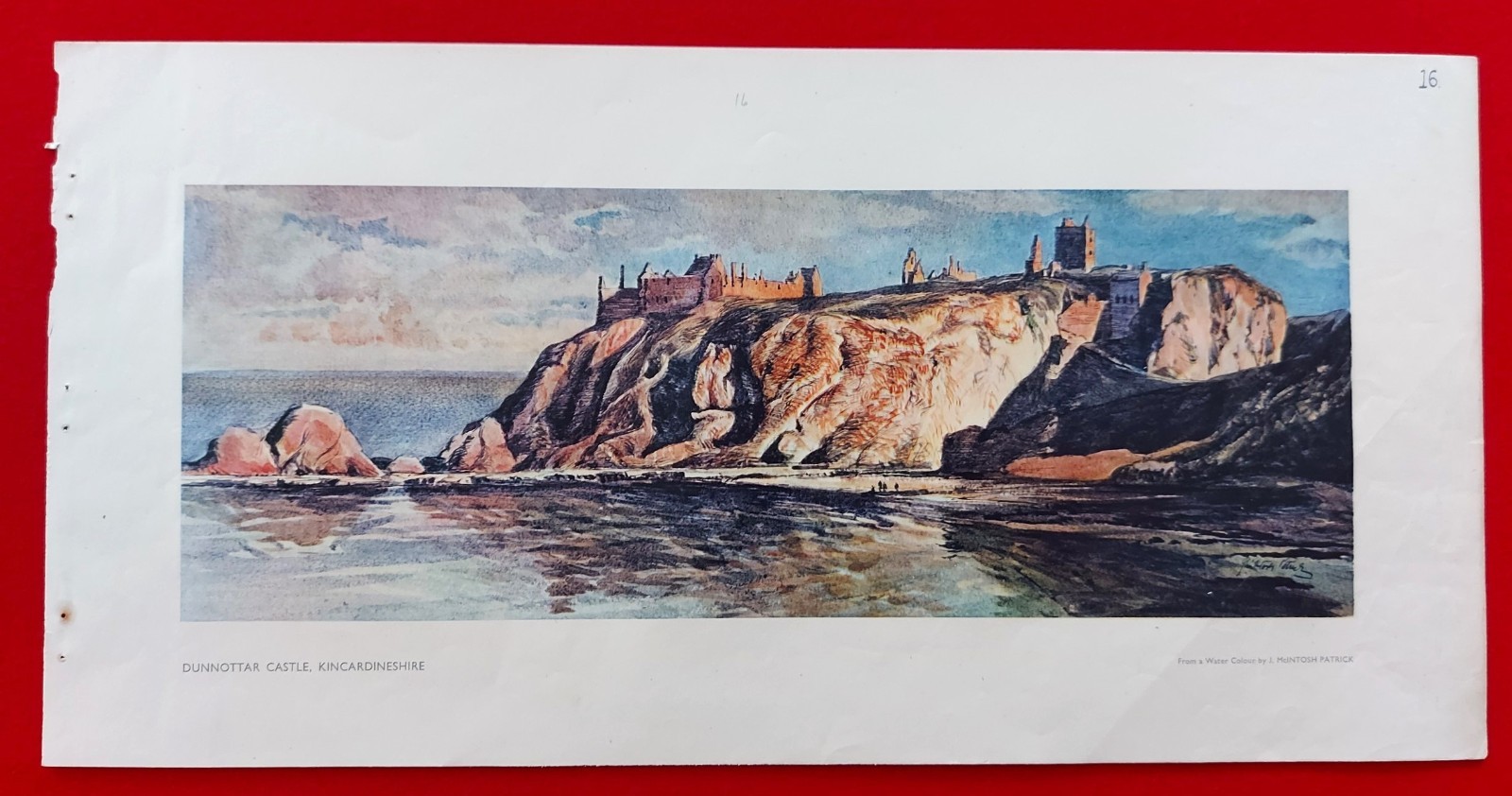 Original LNER Railway Carriage Print Dunnottar Castle Kincardinshire ...