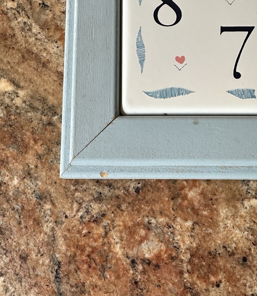 Elgin Quartz Tile Wall Clock - Country House w/ Hearts - Vintage | eBay