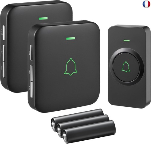 Sonnette sans Fil à Pile AVANTEK Mini Sonnette de Porte 300M Étanche ...