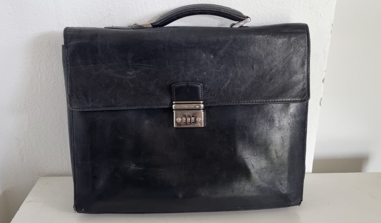 Montblanc Leather Men Briefcase - Gem