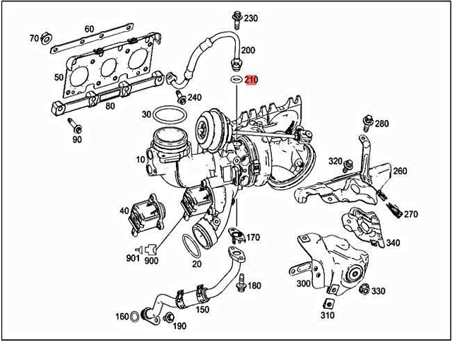 Mercedes-Benz 0249971045 Genuine OEM Oil Feed Tube O-ring for sale ...