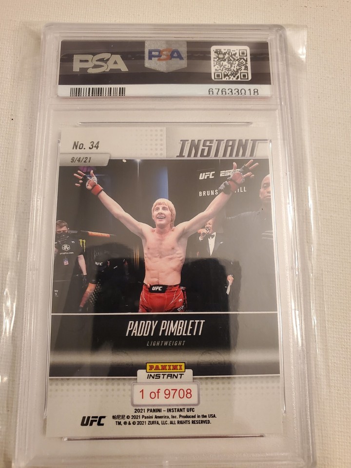 2021 Panini Instant UFC #34 Paddy Pimblett PSA 10 GEM MINT | eBay