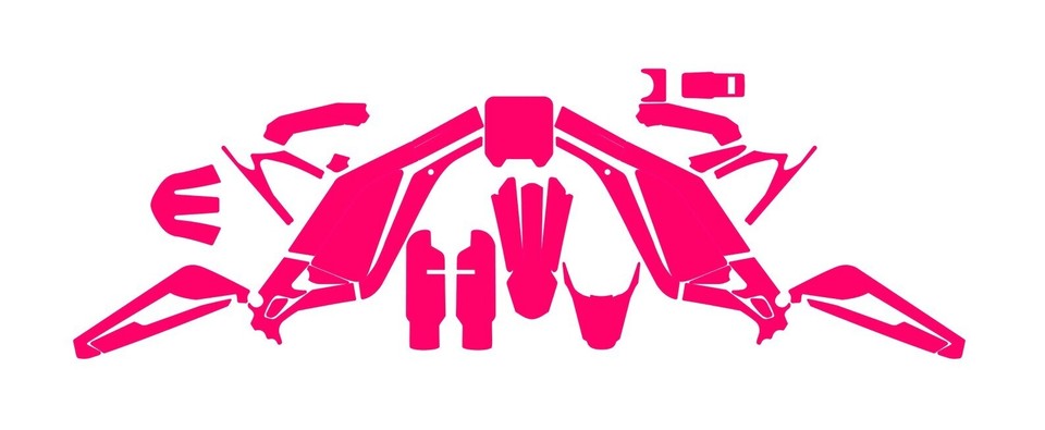 SUR RON Light Bee X Solid Full Color Change Hot Pink Graphics Decal ...